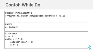 Pengenalan Teknologi Informasi - 6 - Pengulangan | PPT