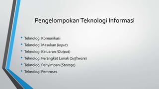 Pengenalan Teknologi Informasi (part 1) | PPTX