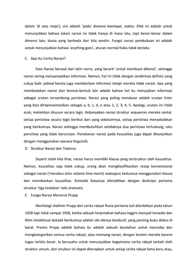 Pengenalan teori narasi | PDF