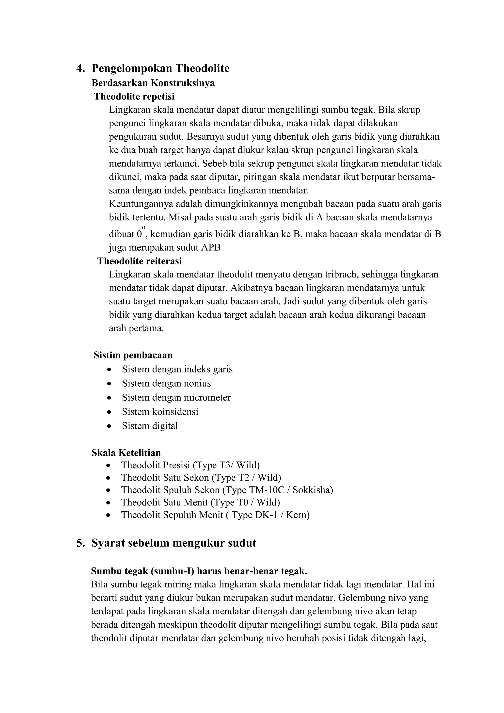 Pengenalan theodolit | PDF