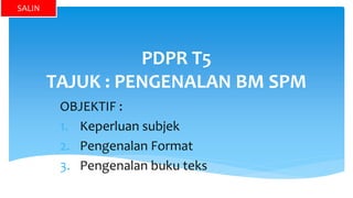 BM SPM KSSM | PPT