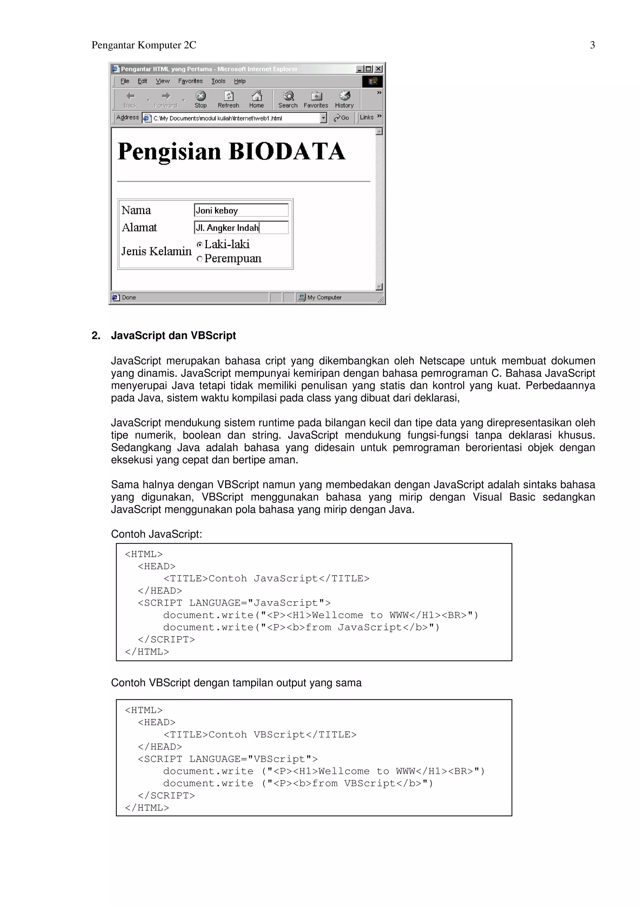 Pengenalan web design dan programming | PDF