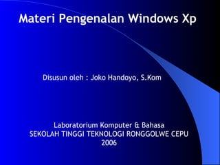 Pengenalan Windows Xp | PPT