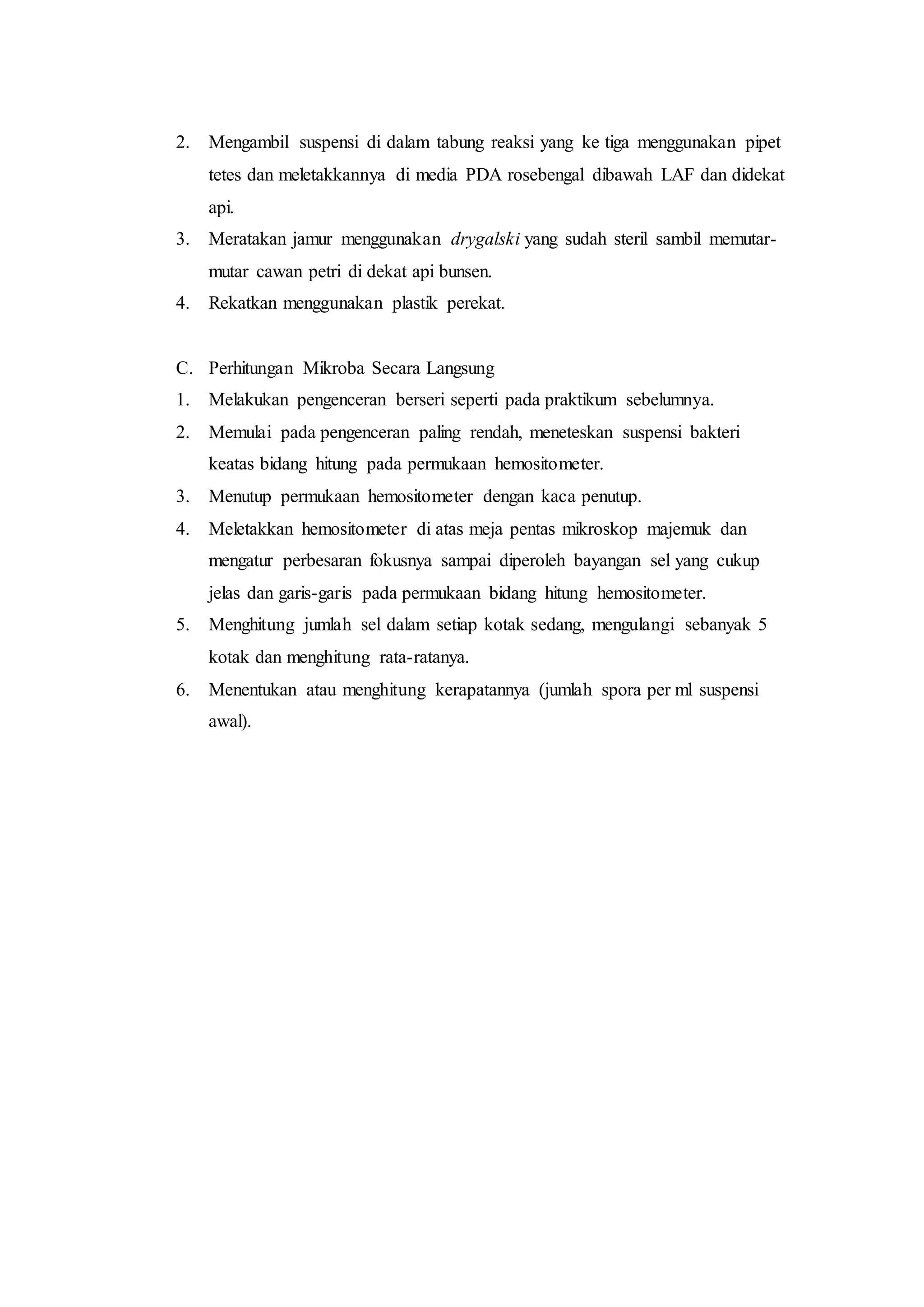 Pengenceran berseri dan perhitungan mikroba secara tidak langsung ...