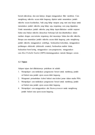 Pengenceran berseri dan perhitungan mikroba secara tidak langsung ...