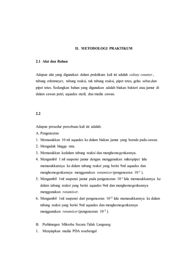 Pengenceran berseri dan perhitungan mikroba secara tidak langsung ...