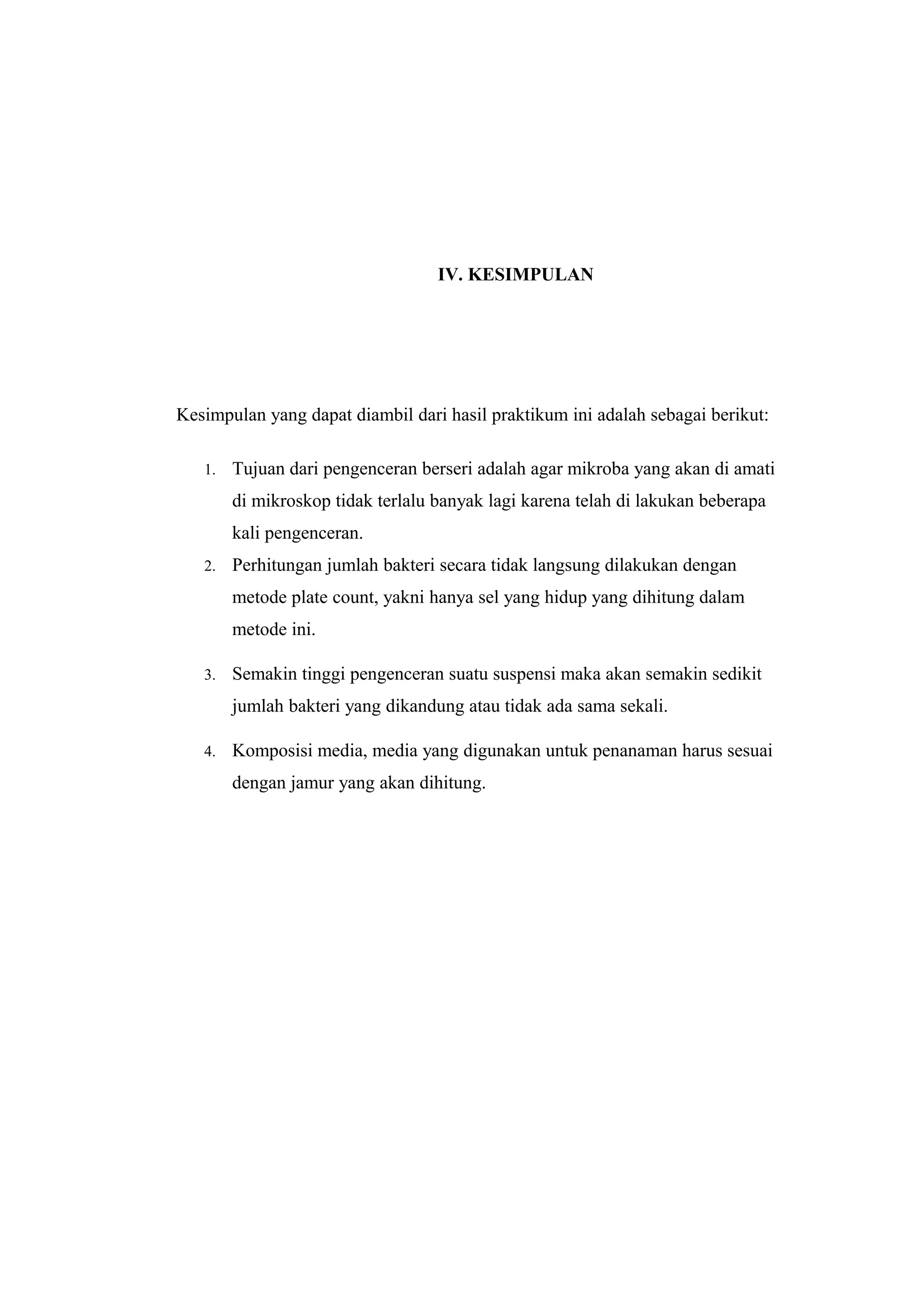 Pengenceran & metode sebar | DOC