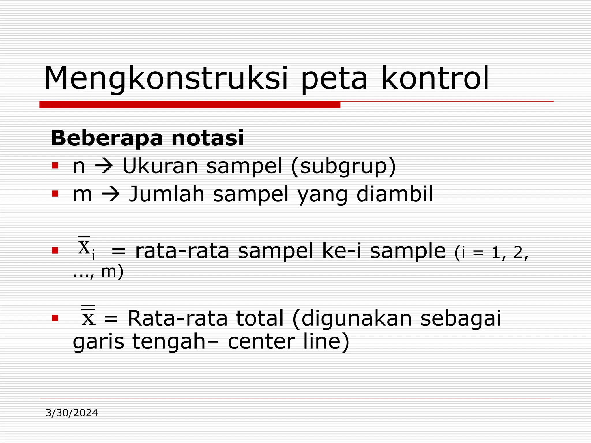 Pengendalian kualitas statistik peta kontrol data variable | PPT