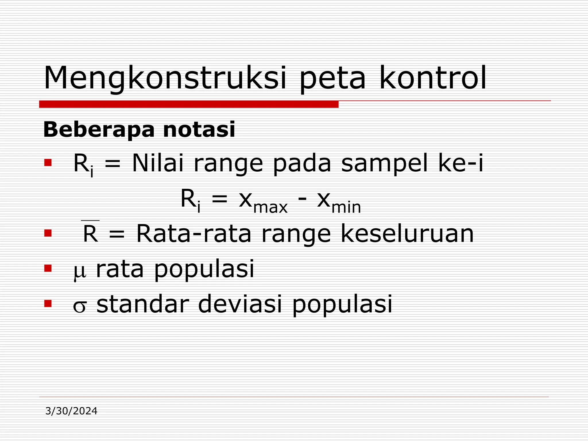 Pengendalian kualitas statistik peta kontrol data variable | PPT