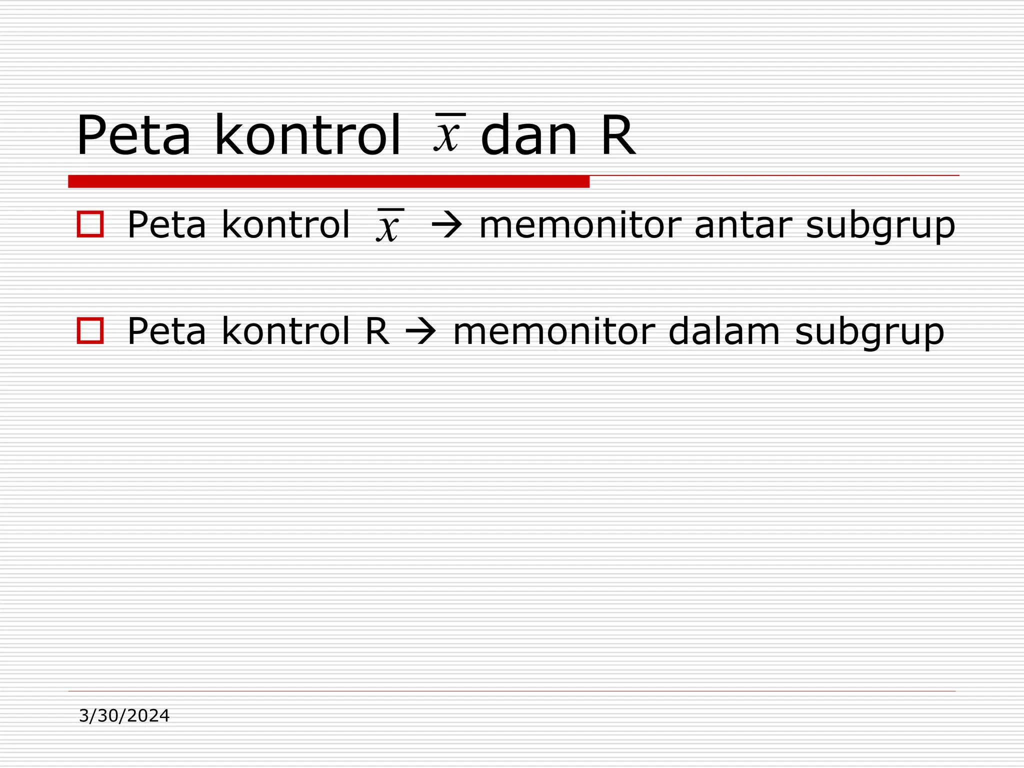 Pengendalian kualitas statistik peta kontrol data variable | PPT