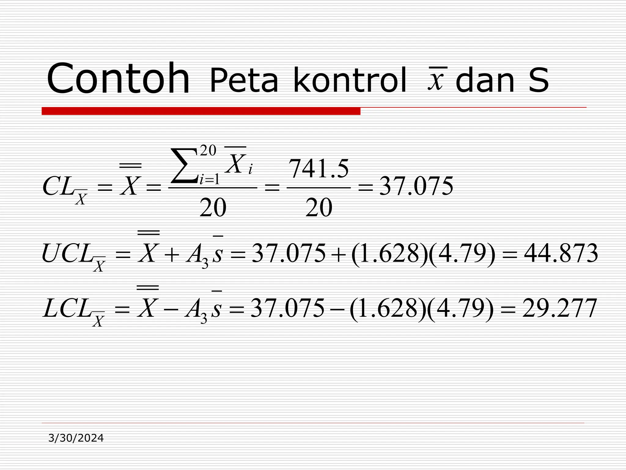 Pengendalian kualitas statistik peta kontrol data variable | PPT
