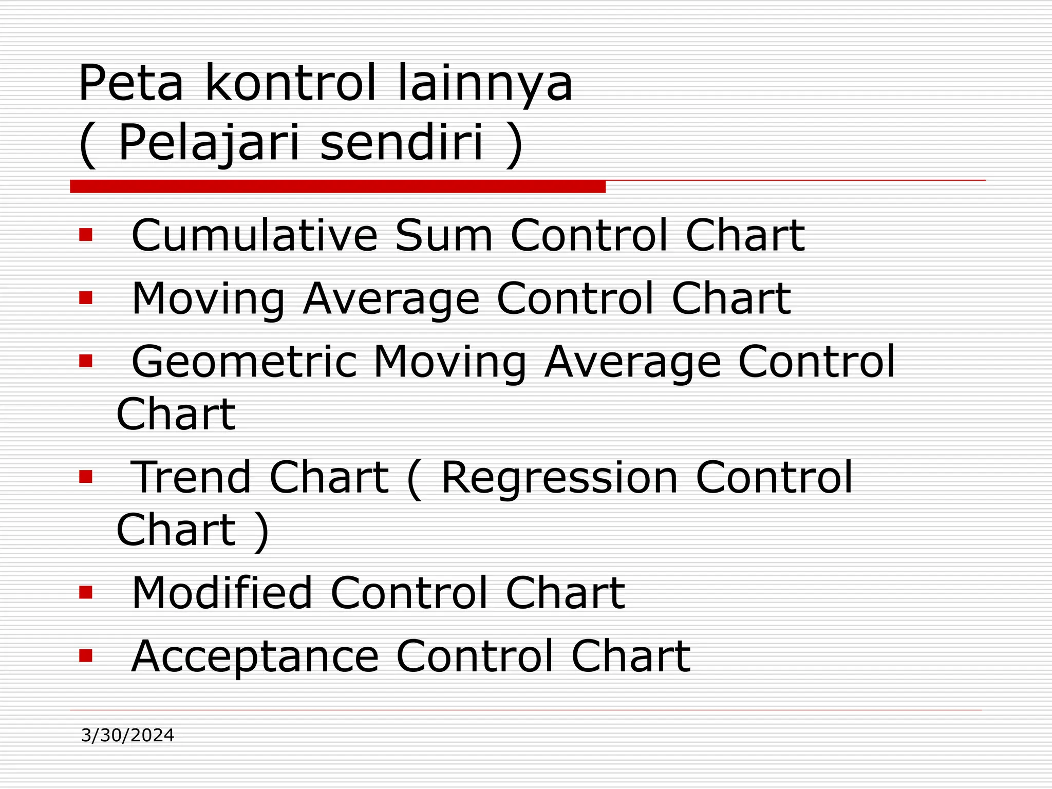 Pengendalian kualitas statistik peta kontrol data variable | PPT