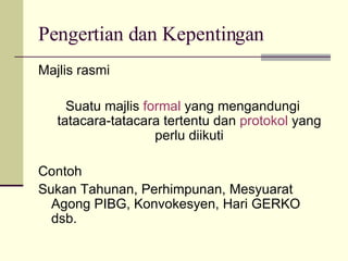 Pengendalian Majlis Rasmi | PPT