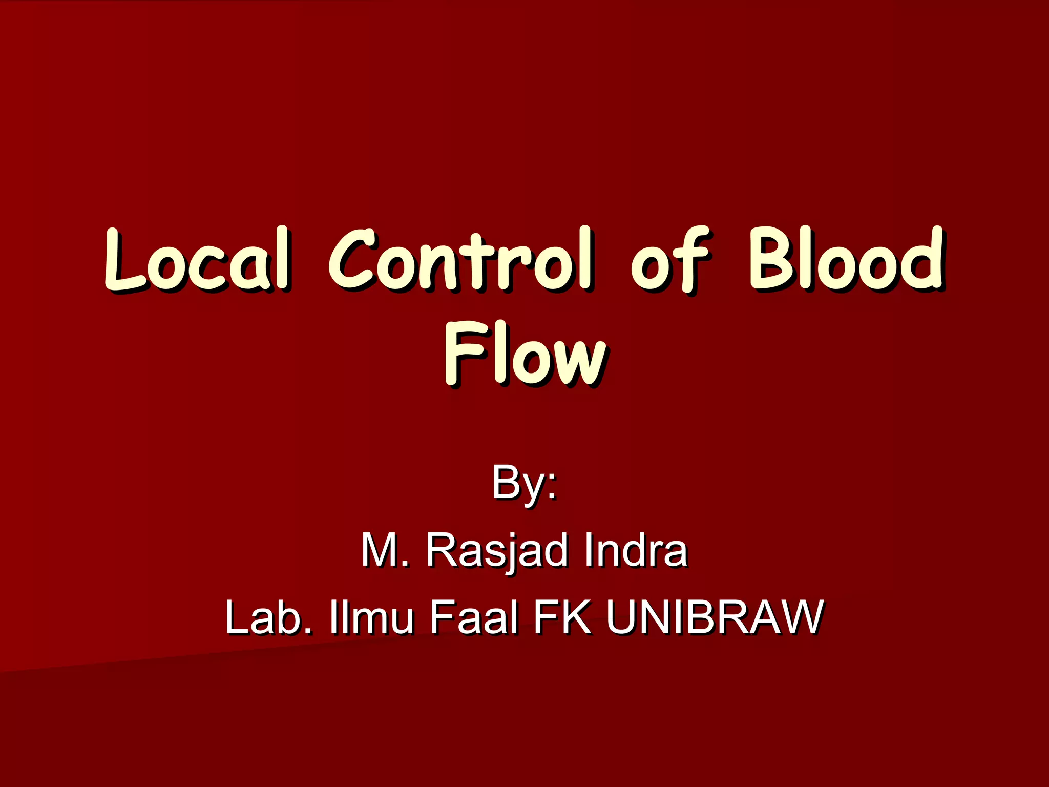 Pengendalian aliran darah | PPT