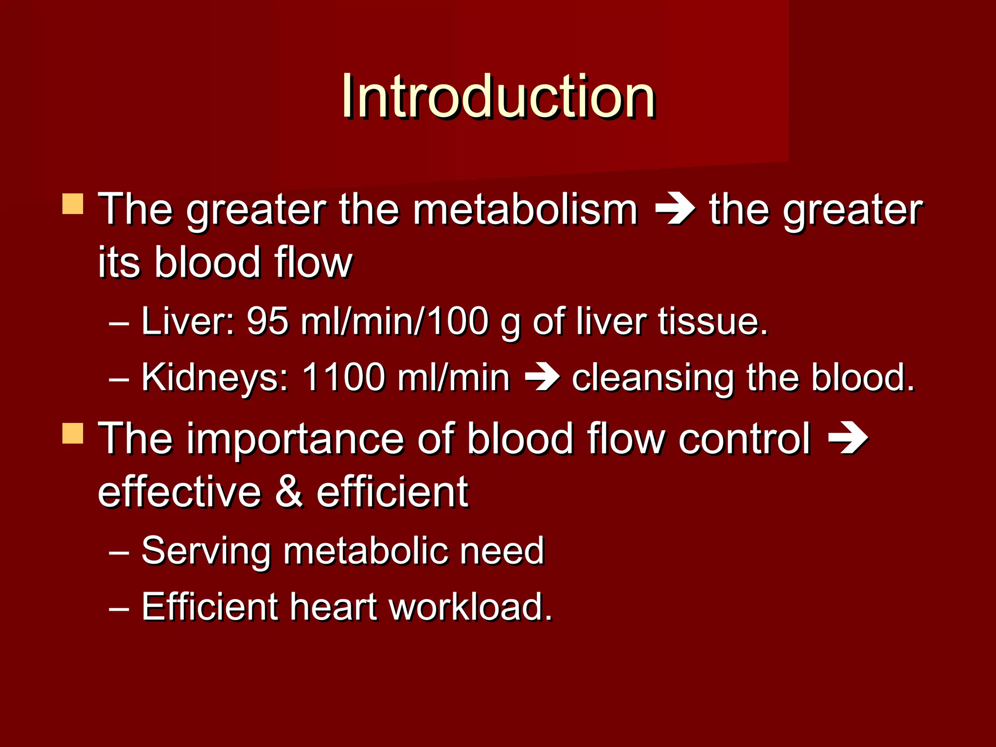 Pengendalian aliran darah | PPT