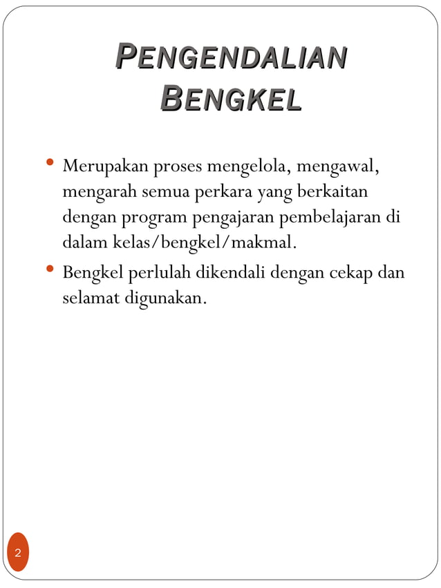 Pengendalian bengkel | PDF