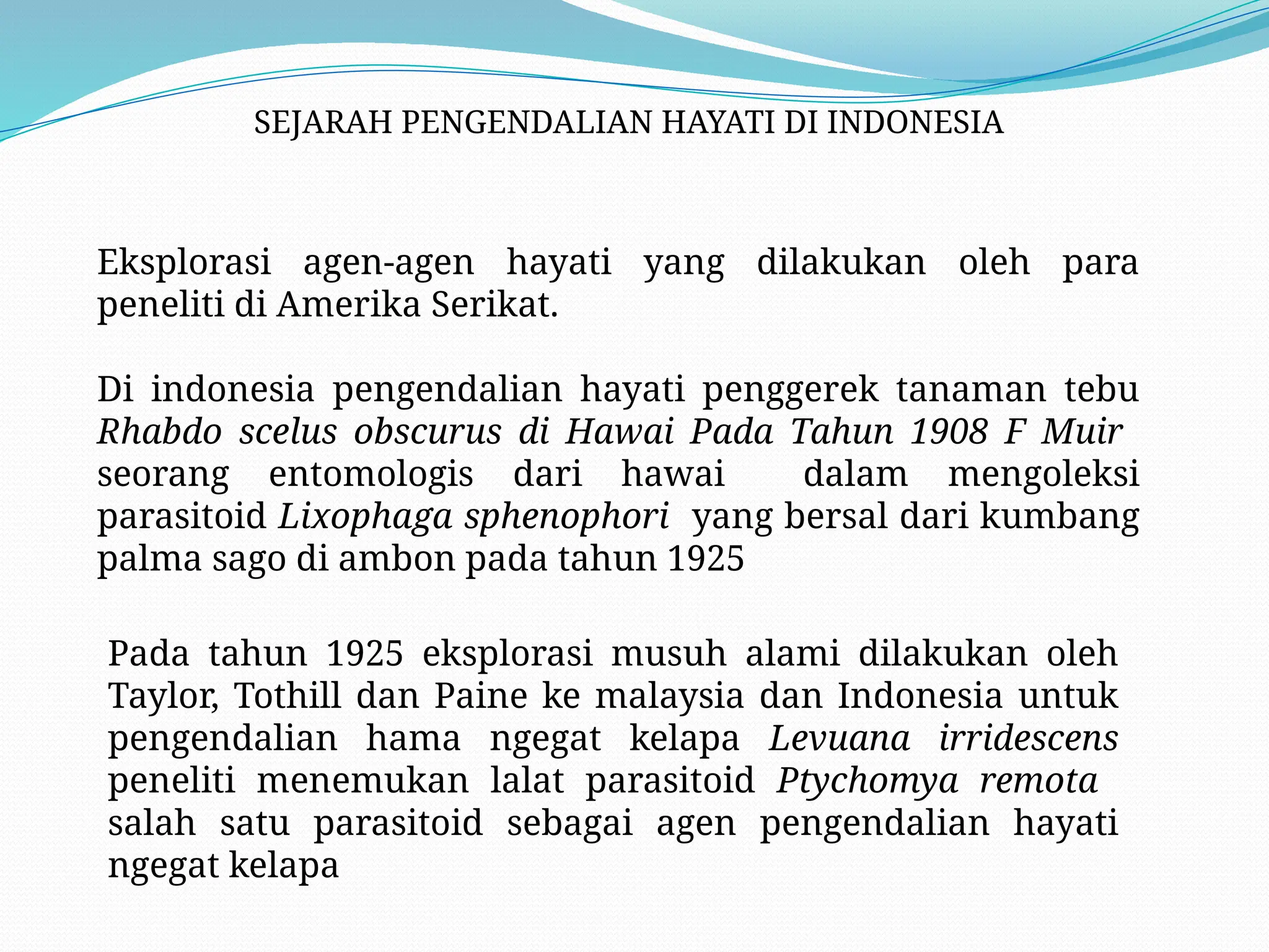 PENGENDALIAN HAYATI dalam menekan populasi hama | PPTX