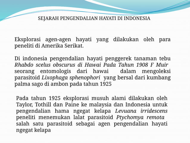PENGENDALIAN HAYATI dalam menekan populasi hama | PPTX