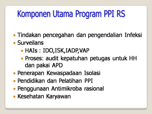 Pengendalian Infeksi.ppt (pengendalian infeksi rumah sakit) | PPT