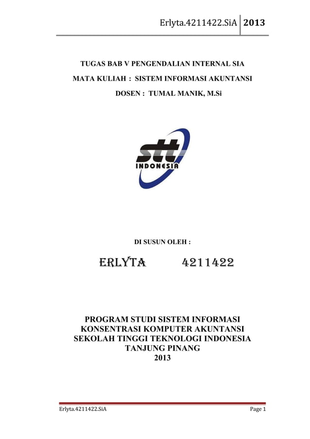 Soal Pengendalian internal sia | DOC