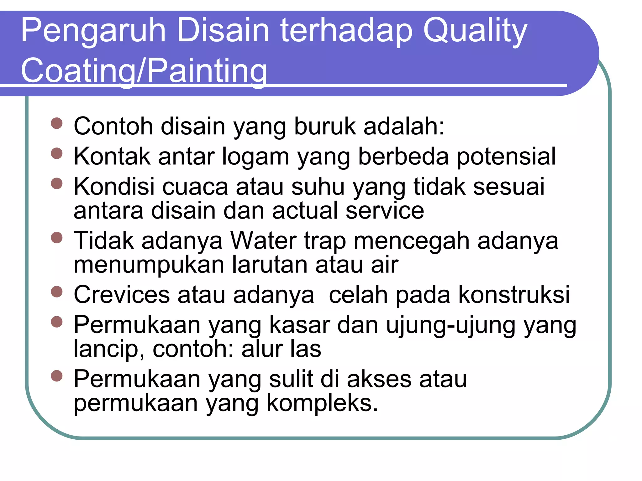 Pengendalian korosi dengan coating | PPT