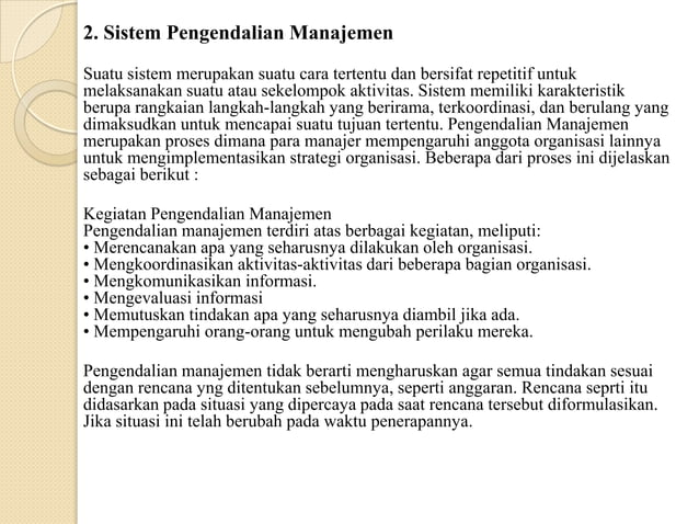Pengendalian Manajemen | PPTX