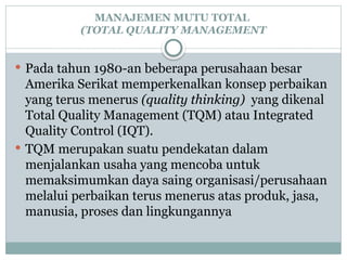 Pengendalian mutu proses Inovasi Produk usaha | PPT