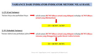 Pengendalian proyek dengan metode nilai hasil (earned value method) | PDF