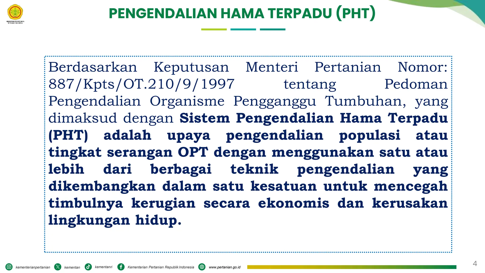 PENGENDALIAN HAMA DAN PENYAKIT:PENDEKATAN TERPADU UNTUK PERKEBUNAN ...
