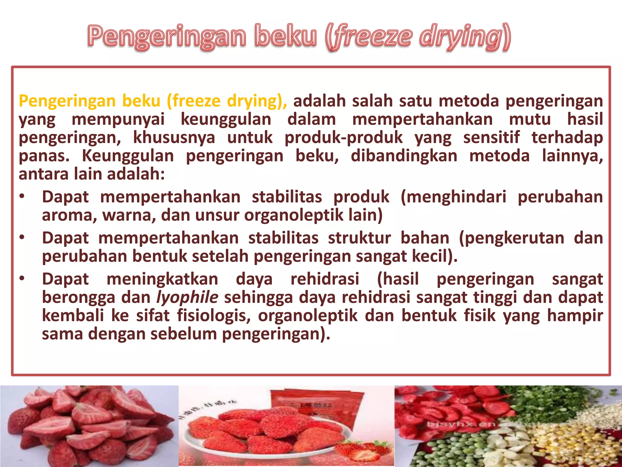 Mata Kuliah Pengantar Teknolgi Pangan Pengeringan | PPTX