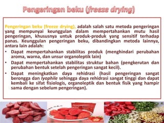 Mata Kuliah Pengantar Teknolgi Pangan Pengeringan | PPTX