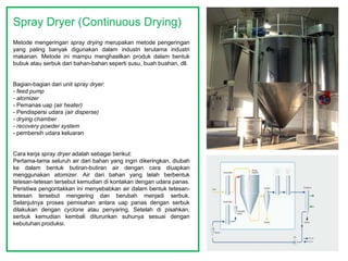 Mata Kuliah Pengantar Teknolgi Pangan Pengeringan | PPTX