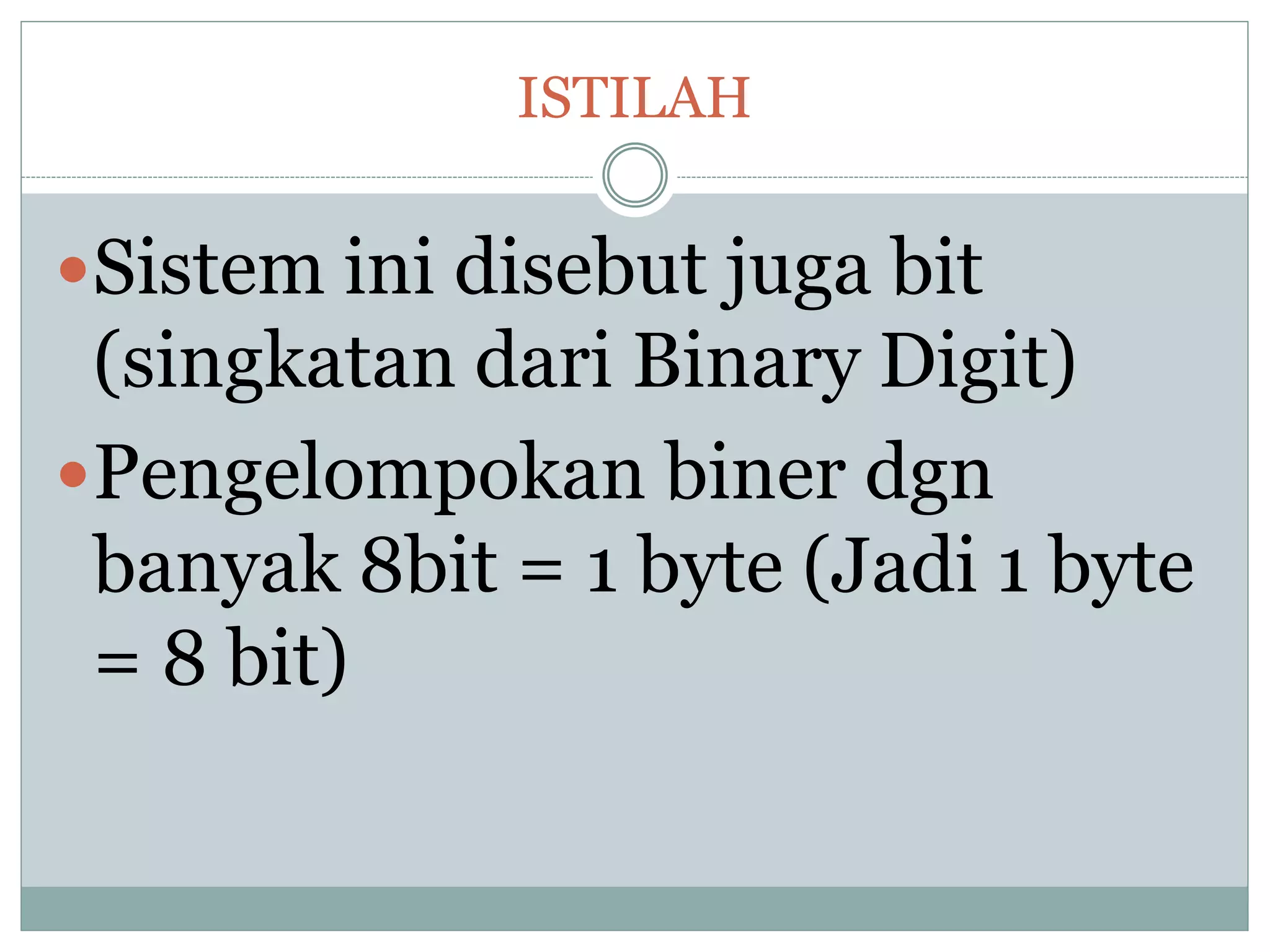 BILANGAN BINER | PPTX