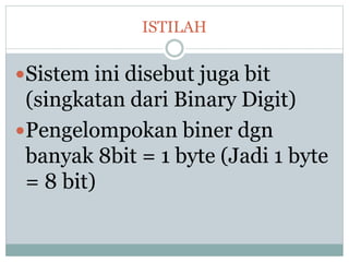 BILANGAN BINER | PPTX