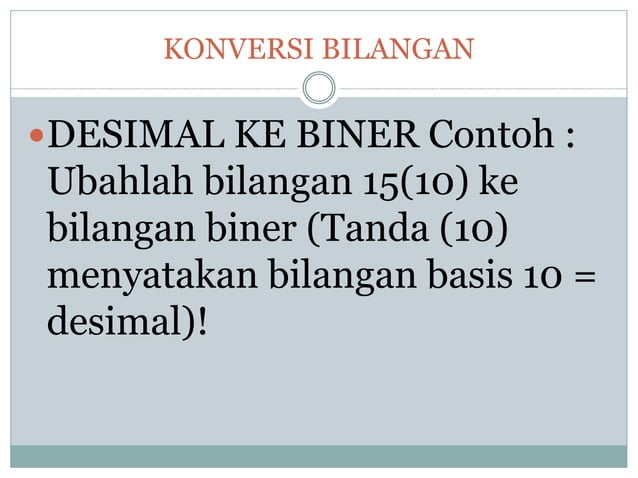 BILANGAN BINER | PPTX