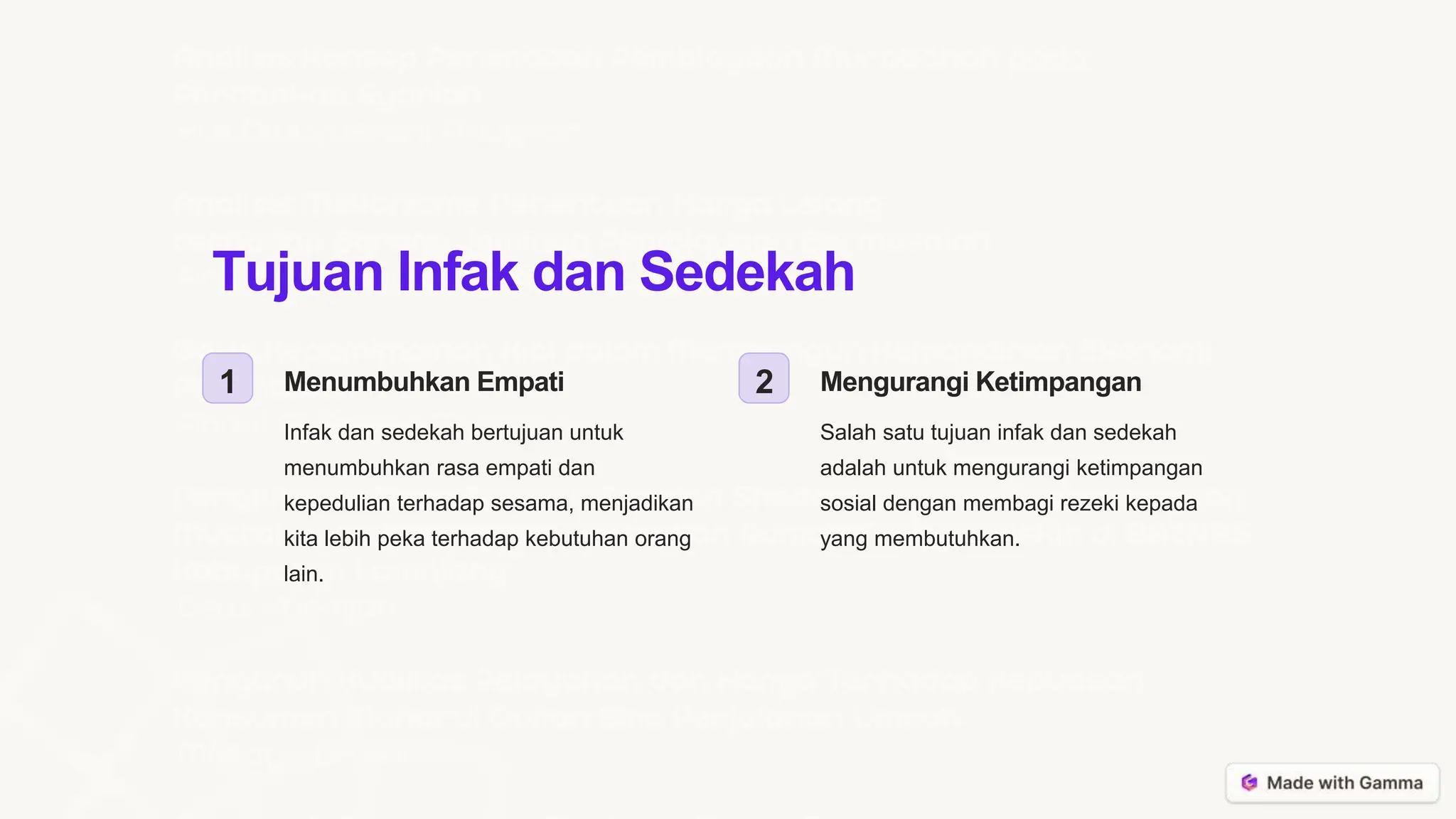 Pengertian infak dan pengertian sedekah. | PPTX
