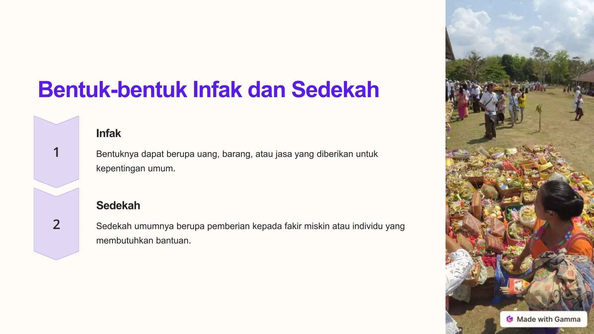 Pengertian infak dan pengertian sedekah. | PPTX