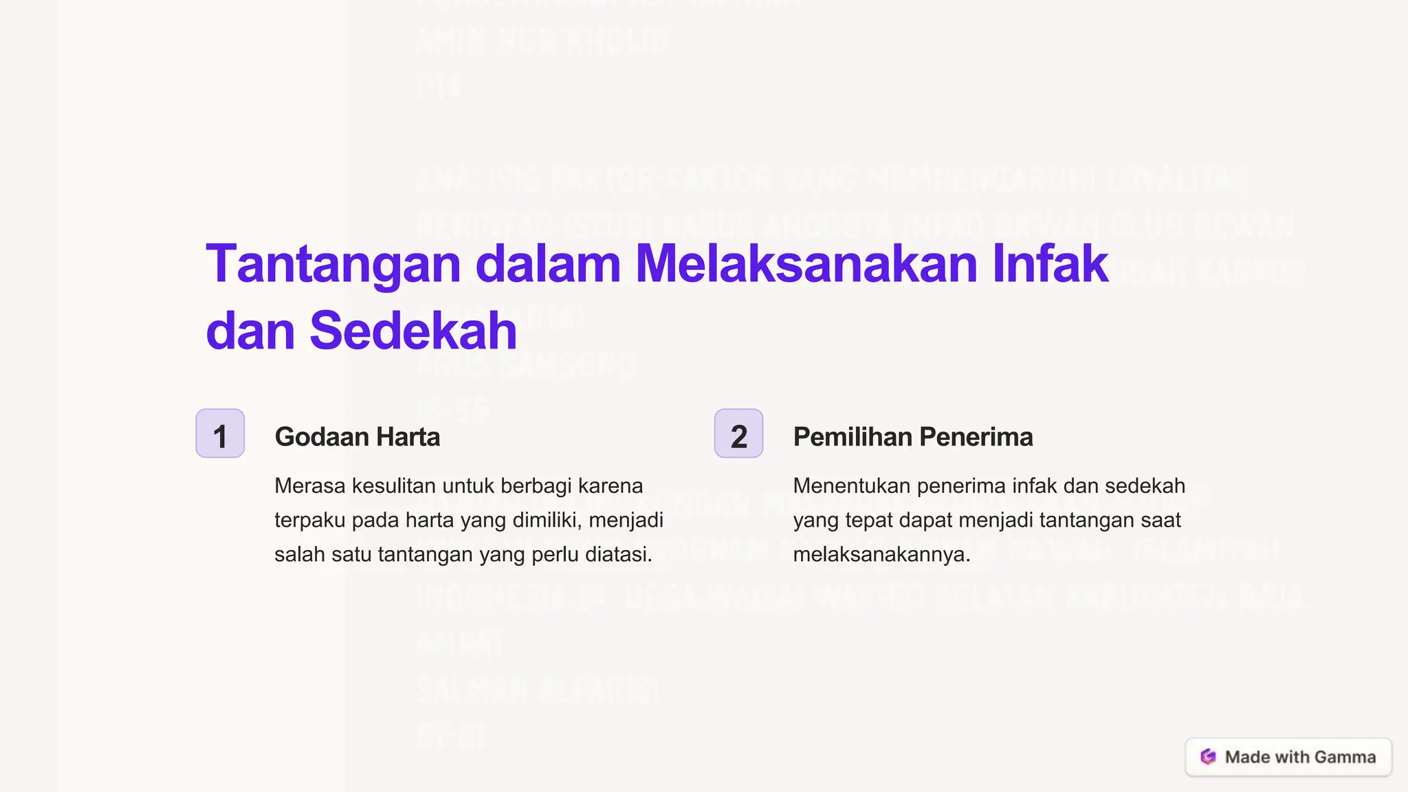 Pengertian infak dan pengertian sedekah. | PPTX