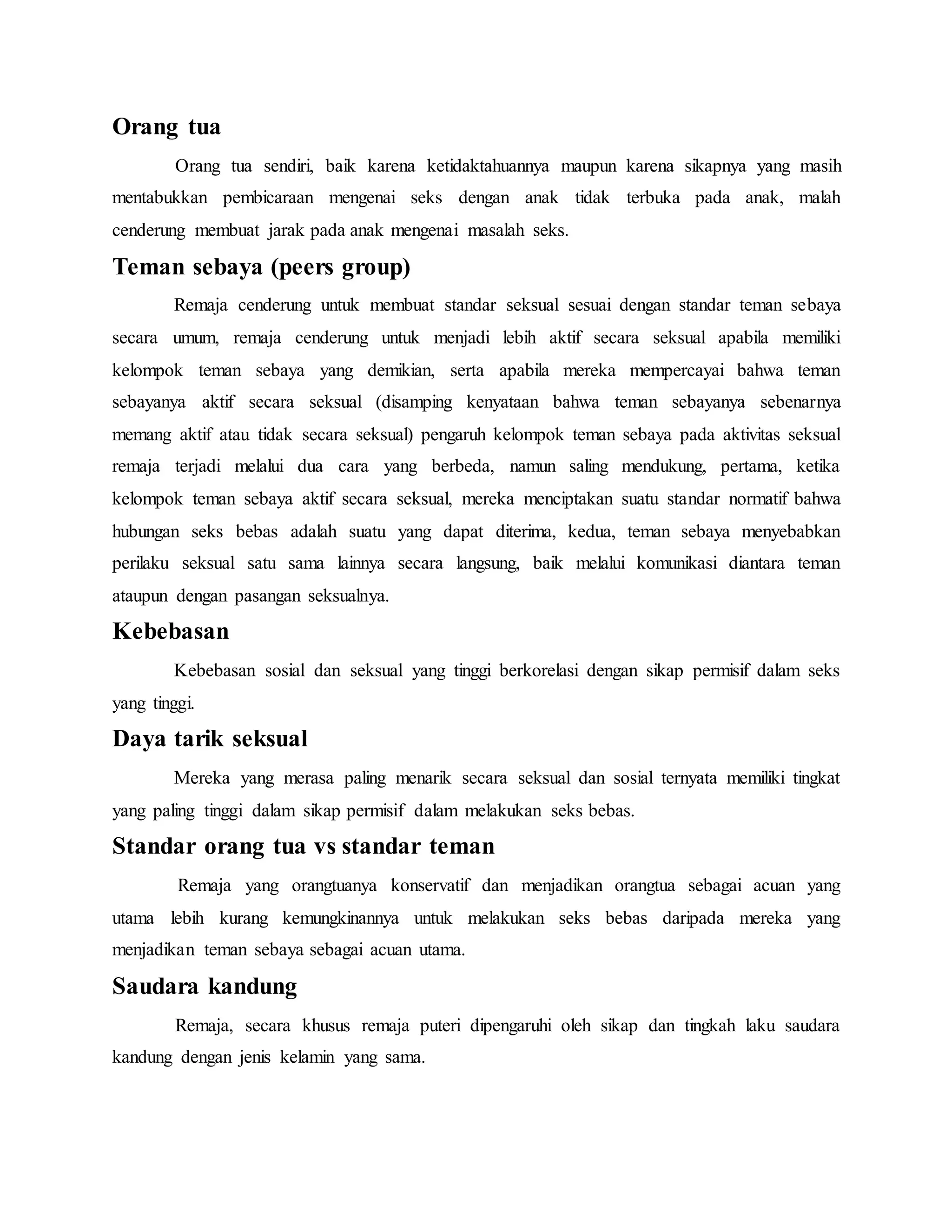 Pengertian seks-bebas | DOCX