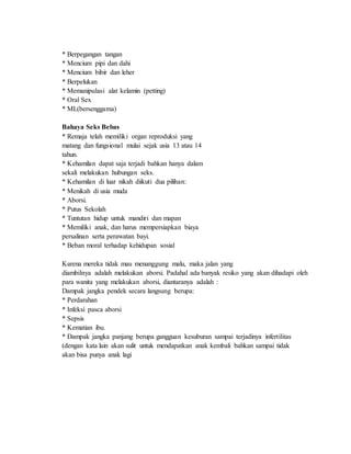 Pengertian seks-bebas | DOCX