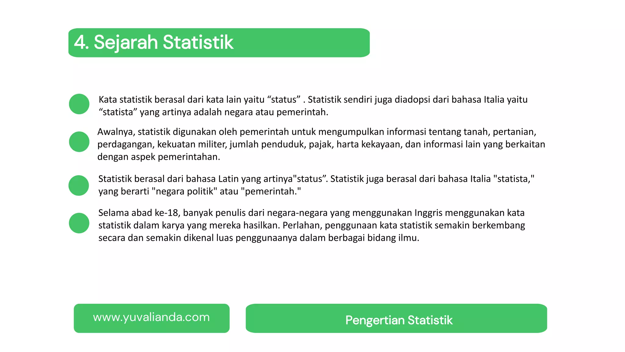 Pengertian statistik - Definisi, Jenis, Manfaat, Hingga Cabang Ilmu | PPTX