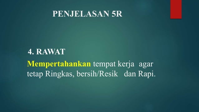Pengertian 5 r dan penerapan | PPTX