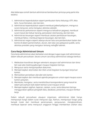 belajar Pengertian Administrasi untuk pemula | DOCX