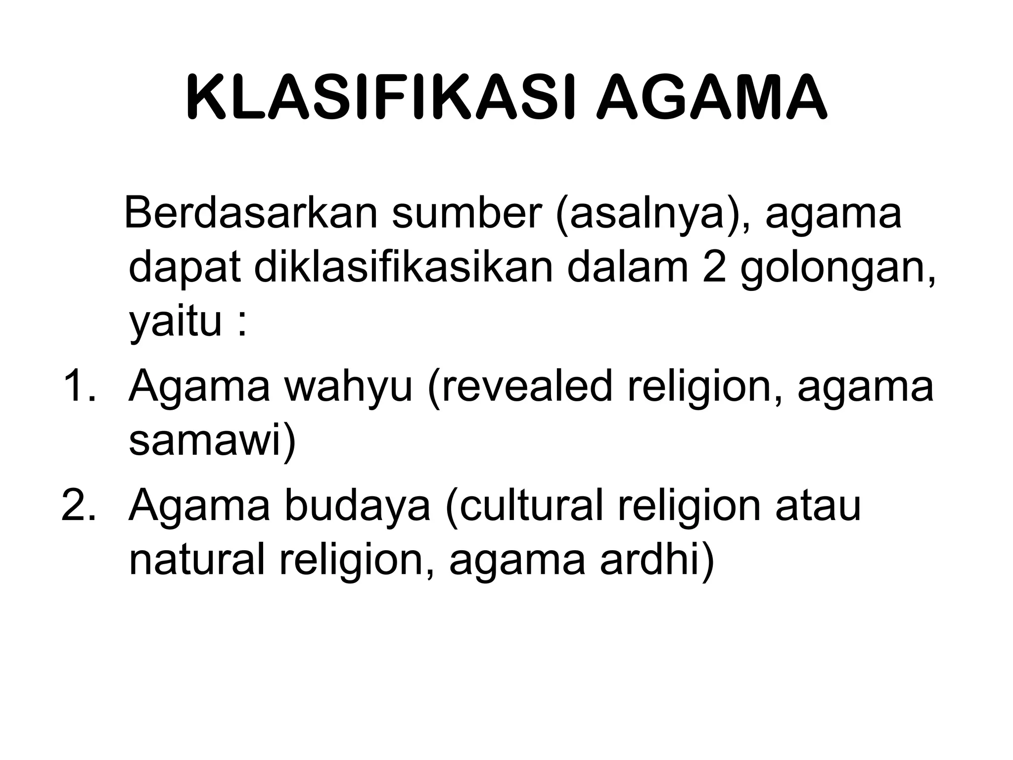 Pengertian agama | PPT