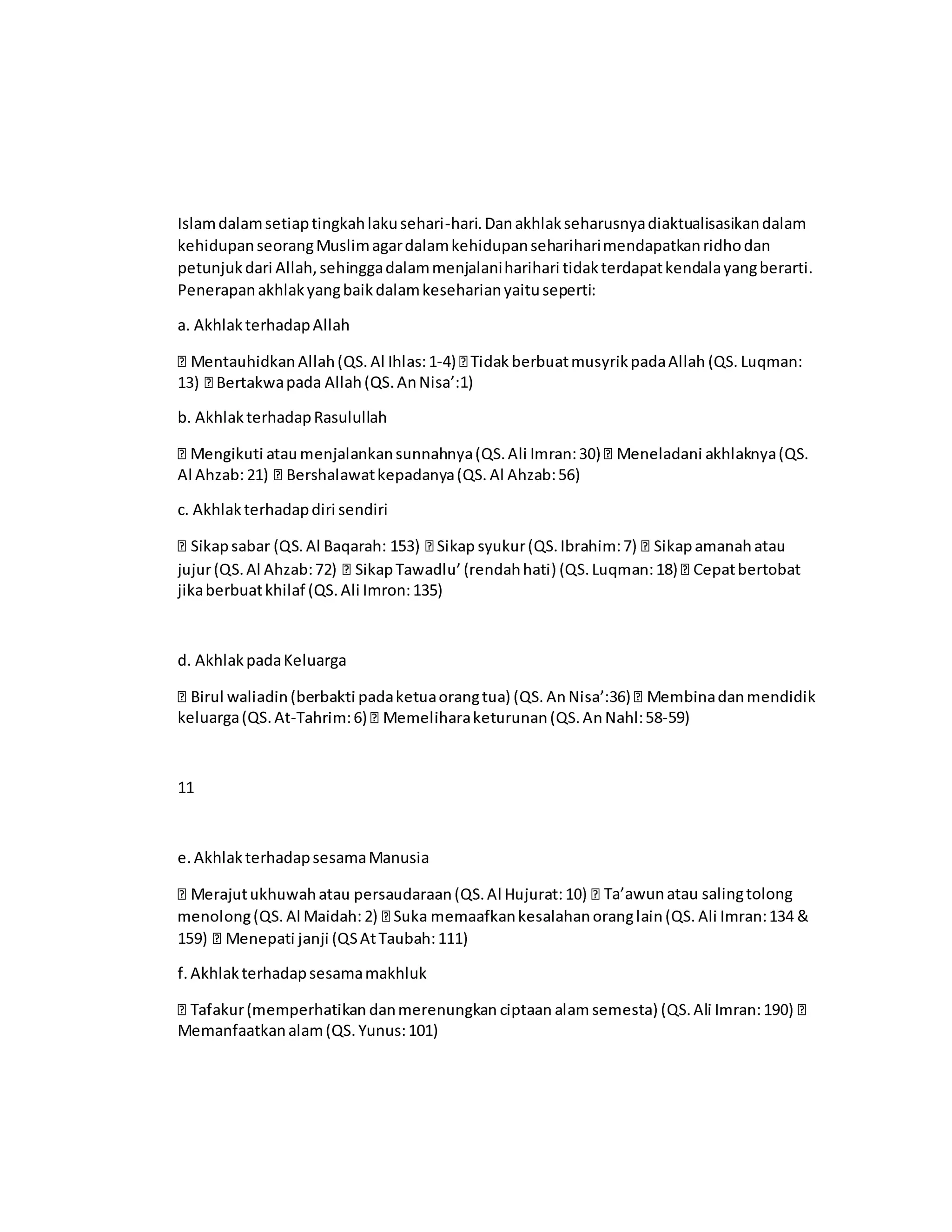 Pengertian akhlak | PDF