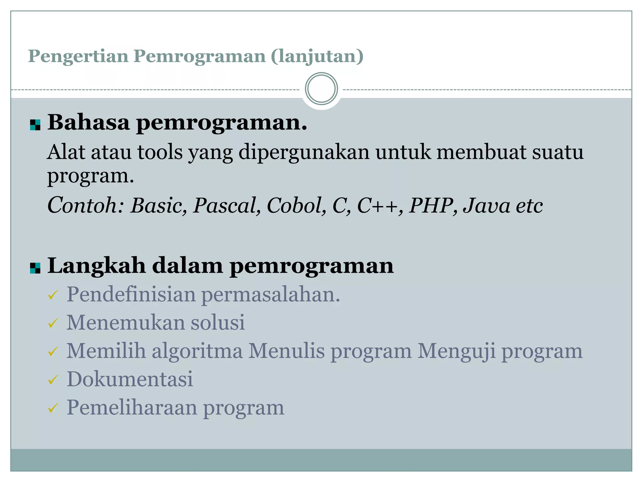 Pengertian algoritma | PPTX