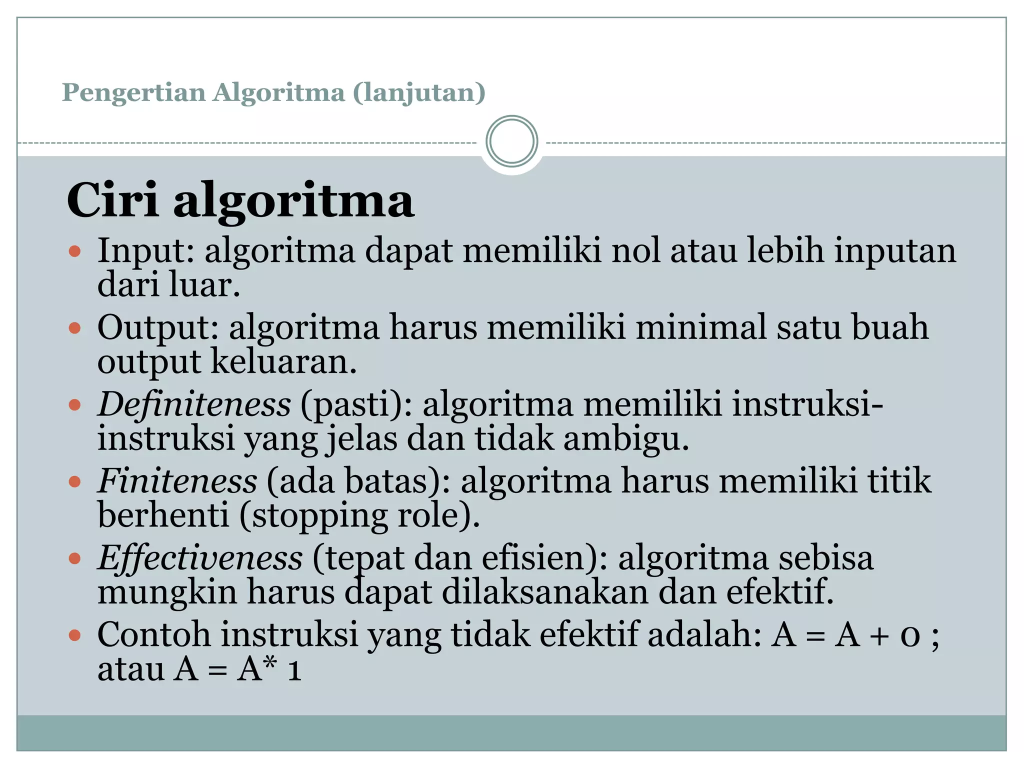 Pengertian algoritma | PPTX