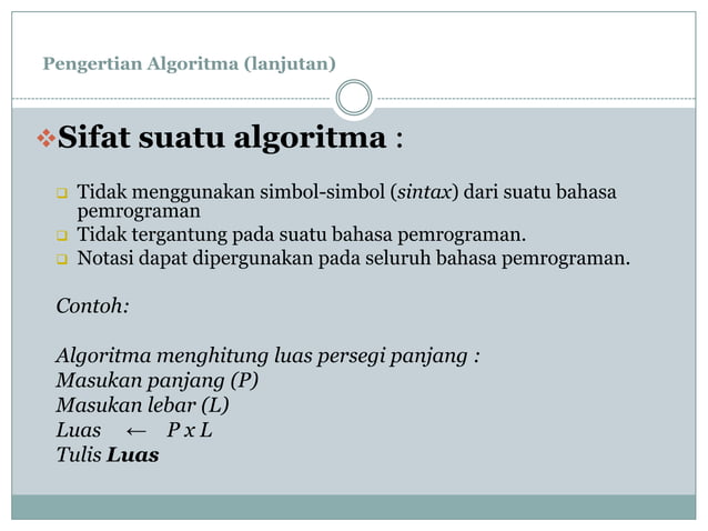 Pengertian algoritma | PPT