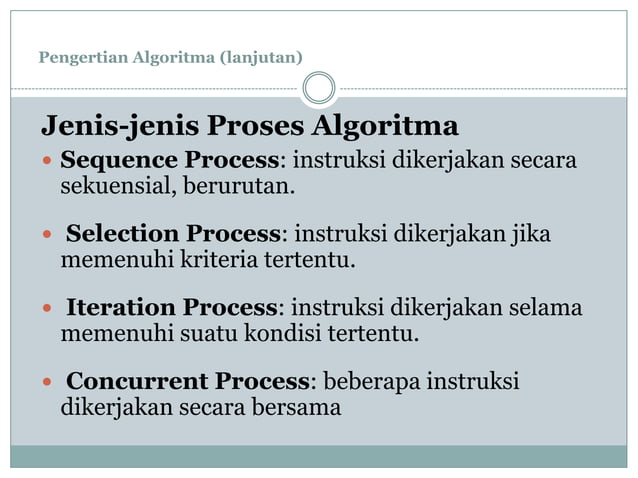 Pengertian algoritma | PPT