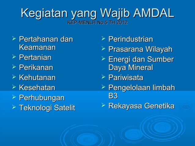 Pengertian amdal (andal, rkl, rpl) 2 | PPT